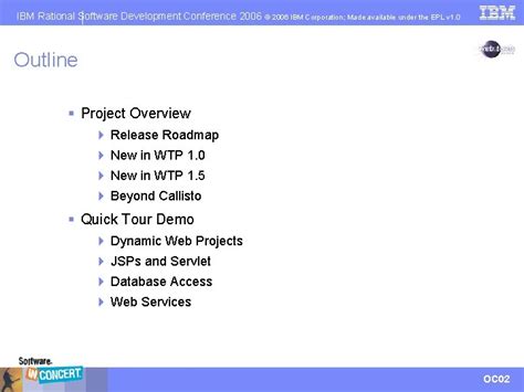 IBM Rational Software Development Conference The Eclipse