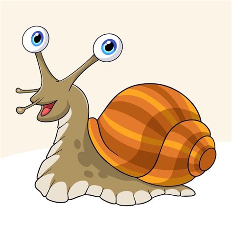 Premium Vector Cartoon Snail Isolated On White Background