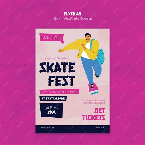 Skate Flyer Template Design Free Psd