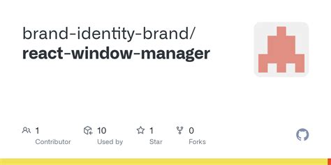 Github Brand Identity Brandreact Window Manager