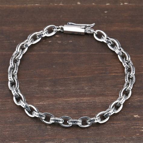 2022 순수 S925 실버 주얼리 빈티지 고민 펑크 패션 문자 커플 팔찌 발렌타인 데이 선물 신제품 Aliexpress