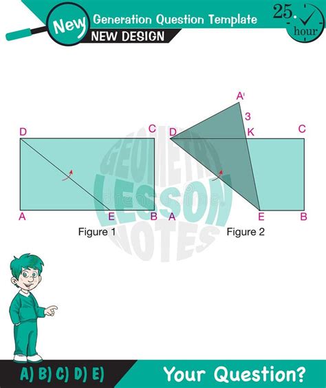 Geometry Angles In Triangles Special Triangles Next Generation Question Template Eps Stock