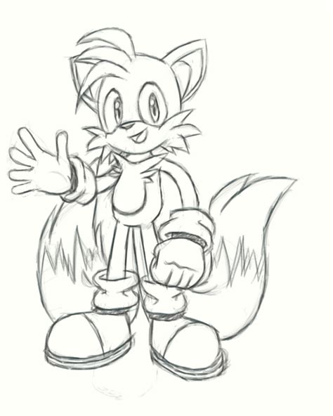 Miles Tails Prower 2 Sketch By Lali Lop On Deviantart