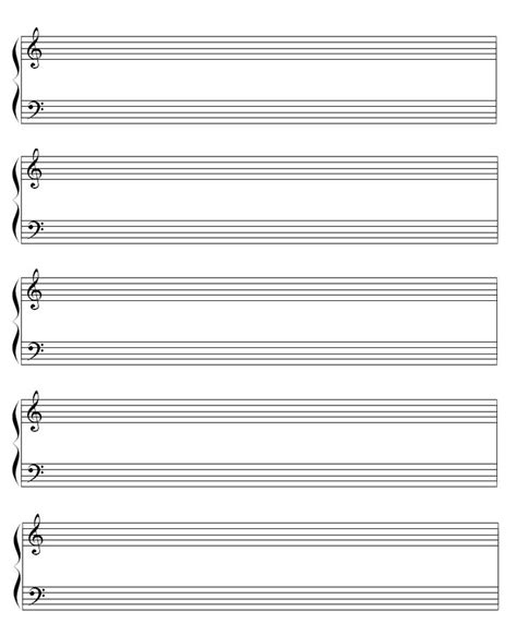 Blank Piano Sheet Music Template For Word Blank Piano Sheet Music