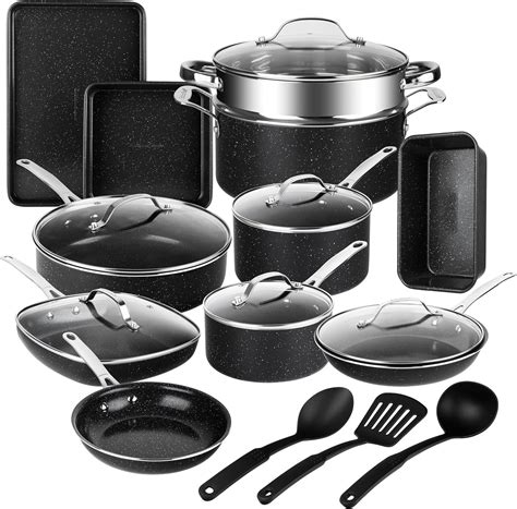 Granitestone 20 Pc Ceramic Cookware Set Nonstick Pots And Pans Set Non