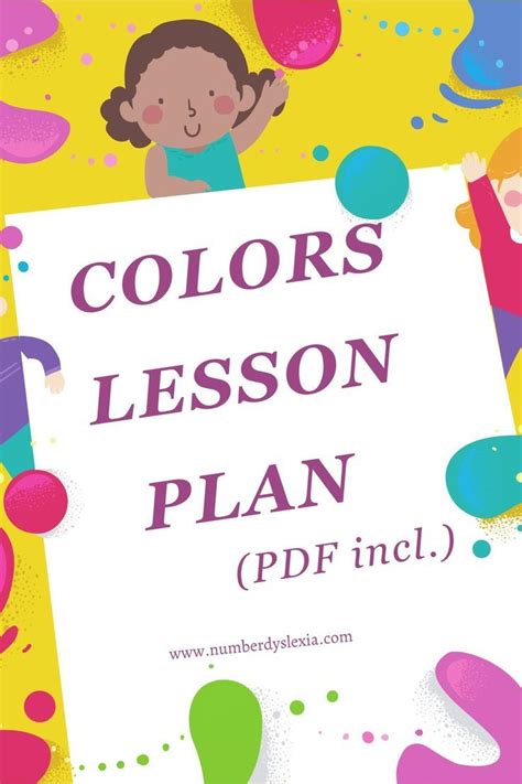 Colors Lesson Plan Color Lesson Plans Color Lessons Teaching Colors Preschool