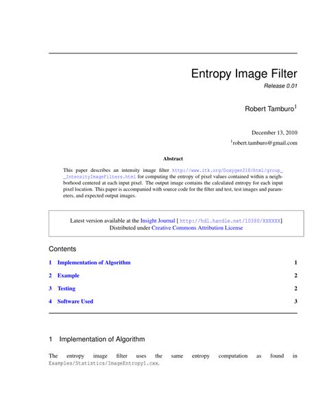 Pdf Entropy Image Filter