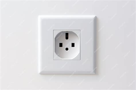 Premium Photo White Wall Mounted Socket Board With Two Electrical Sockets And A Switch The