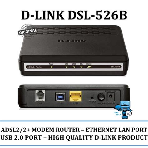 Jual D Link DSL 526B USB Ethernet ADSL2 Modem Router Jakarta Pusat Das Livia Computer