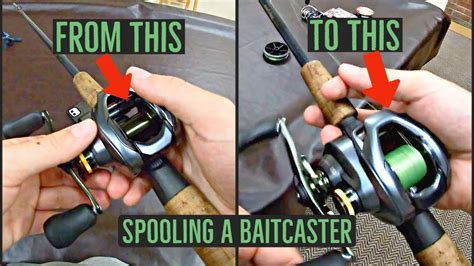 how to put line on a baitcasting reel braid and mono youtube