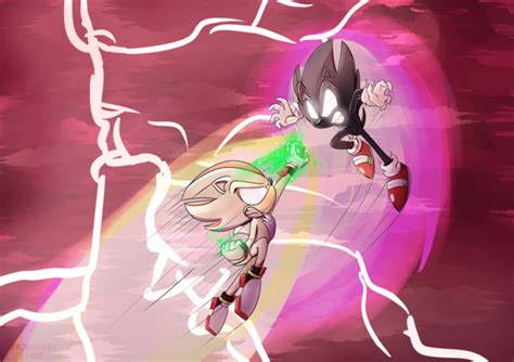 Dark Sonic Vs Super Sonic