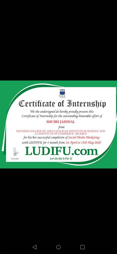 Shubh Jaiswal On Linkedin I Recently Did This Internship With Ludifu