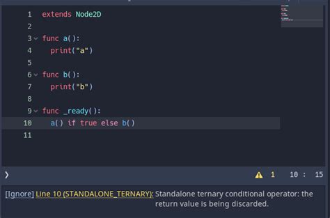 Ternary With Function Call Produces Standalone Expression The Line