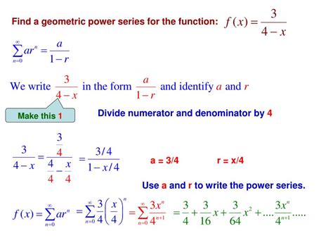 ppt representation of functions by power series powerpoint