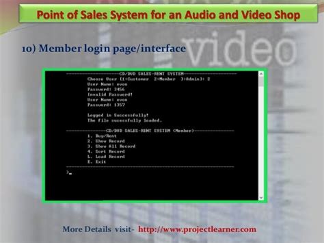 C Project Point Of Sales System For An Audio And Video Shop
