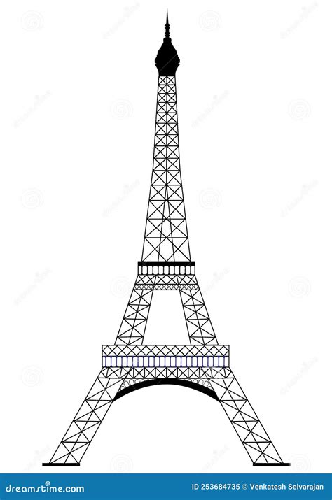 Ilustración Vectorial De Torre De Eiffel Ilustración Del Vector