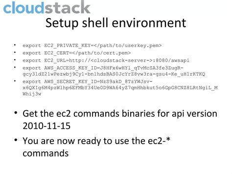 Cloudstack Ec2 Configuration Ppt Cloud Computing Internet
