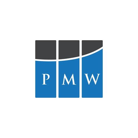 Pmw Letter Logo Design On White Background Pmw Creative Initials