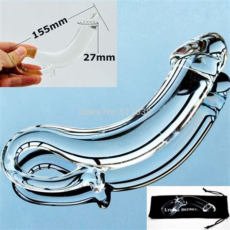 W Snake Pyrex Glass Dildo Crystal Fake Penis Anal Butt Plug Prostate Massager G Spot Sex