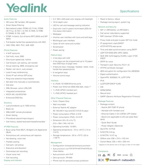 Yealink Sip T33p ตู้สาขาโทรศัพท์ ตู้สาขาโทรศัพท์ไอพี คอลเซ็นเตอร์ ชุดหูฟัง Callcenter Ip