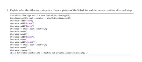 solved 9 explain what the following code prints draw a