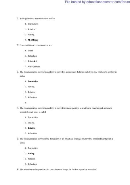 Computer Input And Output Device Mcq Question Pdf