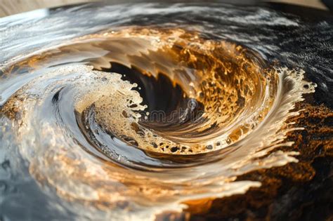 Fluid Dynamics Swirling Water Splashes Create Intricate Patterns Showcasing Natures Artistry