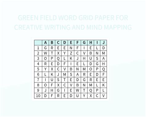 Free Word Grid Templates For Google Sheets And Microsoft Excel Slidesdocs