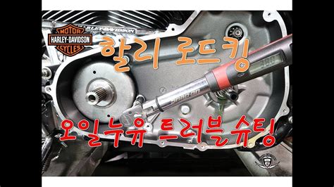 한스팩토리 할리데이비슨 로드킹 프라이머리 오일 누유 트러블슈팅 Youtube
