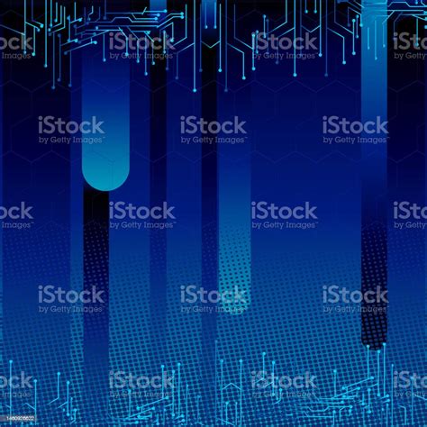 첨단 기술 기하학적 및 연결 시스템 배경과 디지털 데이터 추상 전자 진한 파란색 배경 벽지입니다 벡터 그림입니다 0명에 대한 스톡 벡터 아트 및 기타 이미지 Istock
