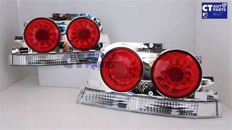 Clear Red Led Tail Lights For 95 98 Nissan Skyline R33 Gtr Gtst Rb26