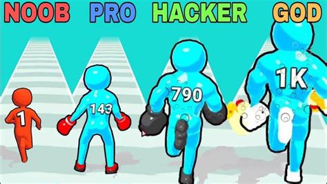 9 Minutes Satisfying Gameplay NOOB VS PRO VS HACKER VS GOD In Runner Up YouTube