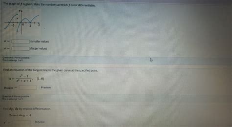 Solved The Graph Of Fis Given State The Numbers At Which F Chegg
