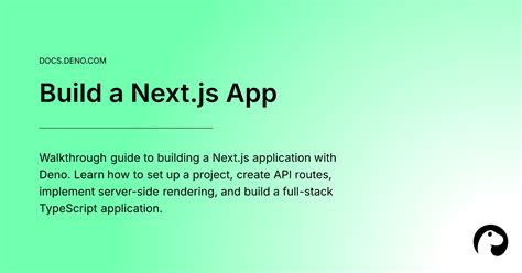 构建一个 Nextjs 应用 Deno 中文文档