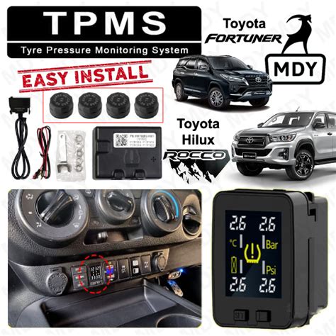 Tpms Toyota Hilux Revo Recco Fortuner Tire Pressure Monitoring System Sirim Approved Tire