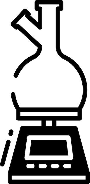 장비 글리프 및 선 터 일러스트레이션 프리미엄 벡터