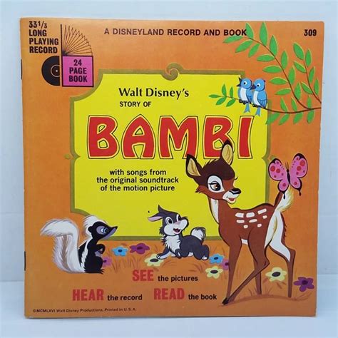 Walt Disneys Story Of Bambi A Disneyland Record And Book Eur 1545