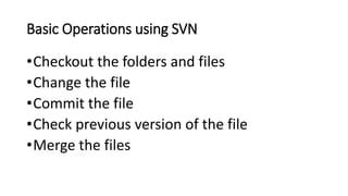 Source Control System SVN QLIKVIEW GIT PPT