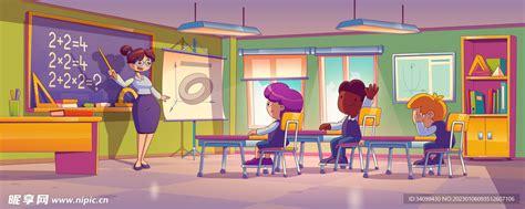 老师上课插画设计图广告设计广告设计设计图库昵图网