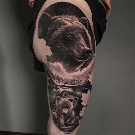 Grizzly Bear Tattoo Sleeve