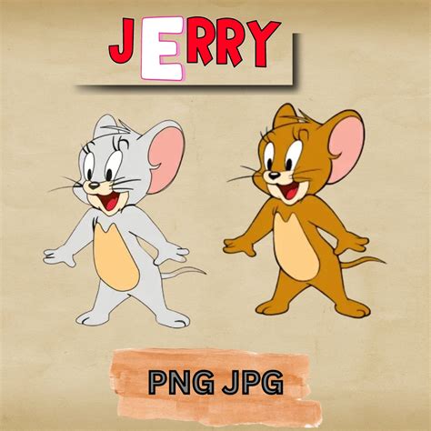 Cute Jerry Png Clipart Cartoon Character Digital Download Pr Inspire