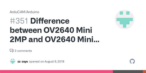 Difference Between Ov2640 Mini 2mp And Ov2640 Mini 2mp Plus · Issue 351 · Arducamarduino · Github