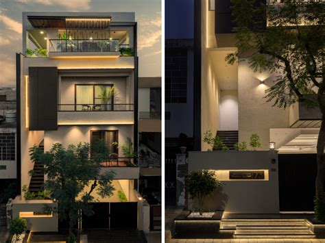 A Monolithic Structure With Stacked Volumes Studio Timescape