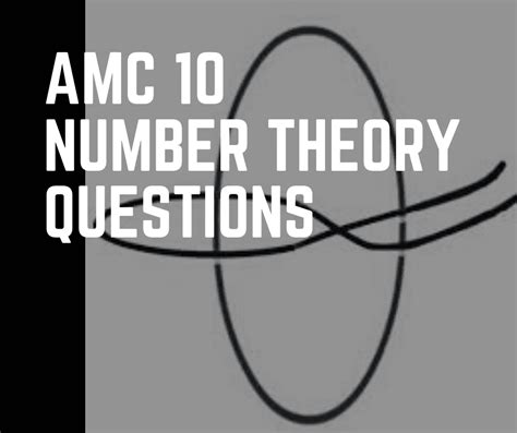 Amc 10 Number Theory Questions Year Wise Cheenta Academy
