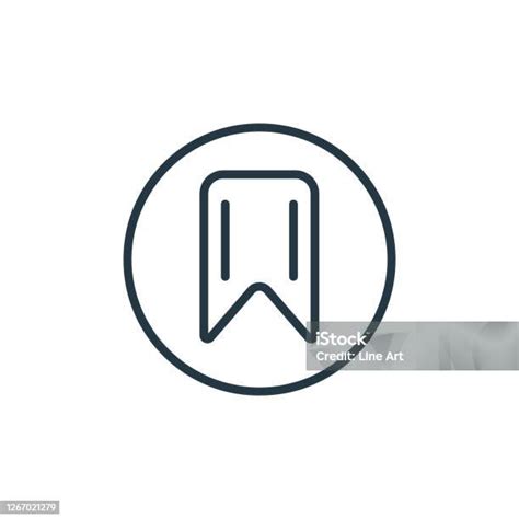 온라인 학습 개념에서 북마크 아이콘 벡터 책갈피 편집 가능한 스트로크의 얇은 선 그림입니다 웹 및 모바일 앱 로고 인쇄 미디어에 사용할 수 있는 선형 기호 0명에 대한 스톡