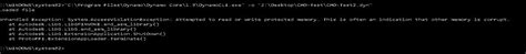 Dynamocliexe Error Unhandled Exception · Issue 8077 · Dynamods