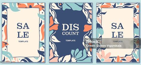 포스터 카드 표지 라벨 배너에 대 한 꽃 템플릿 세트입니다 모던 미니멀리스트 스타일 꽃과 식물이 있는 간단한 파스텔 여름 또는 봄 디자인 템플릿 0명에 대한 스톡 벡터 아트