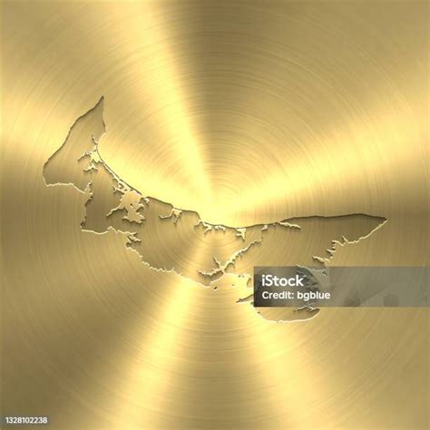 골드 배경프린스 에드워드 아일랜드 지도 원형 브러시 드 메탈 텍스처 0명에 대한 스톡 벡터 아트 및 기타 이미지 0명 1위