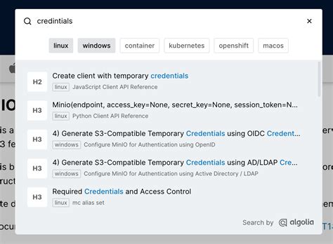 Replace Algolia Docsearch With Instantsearch By Rushenn · Pull Request 621 · Miniodocs · Github