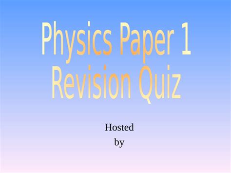 Aqa Gcse Physics Paper 1 Revision Game Teaching Resources